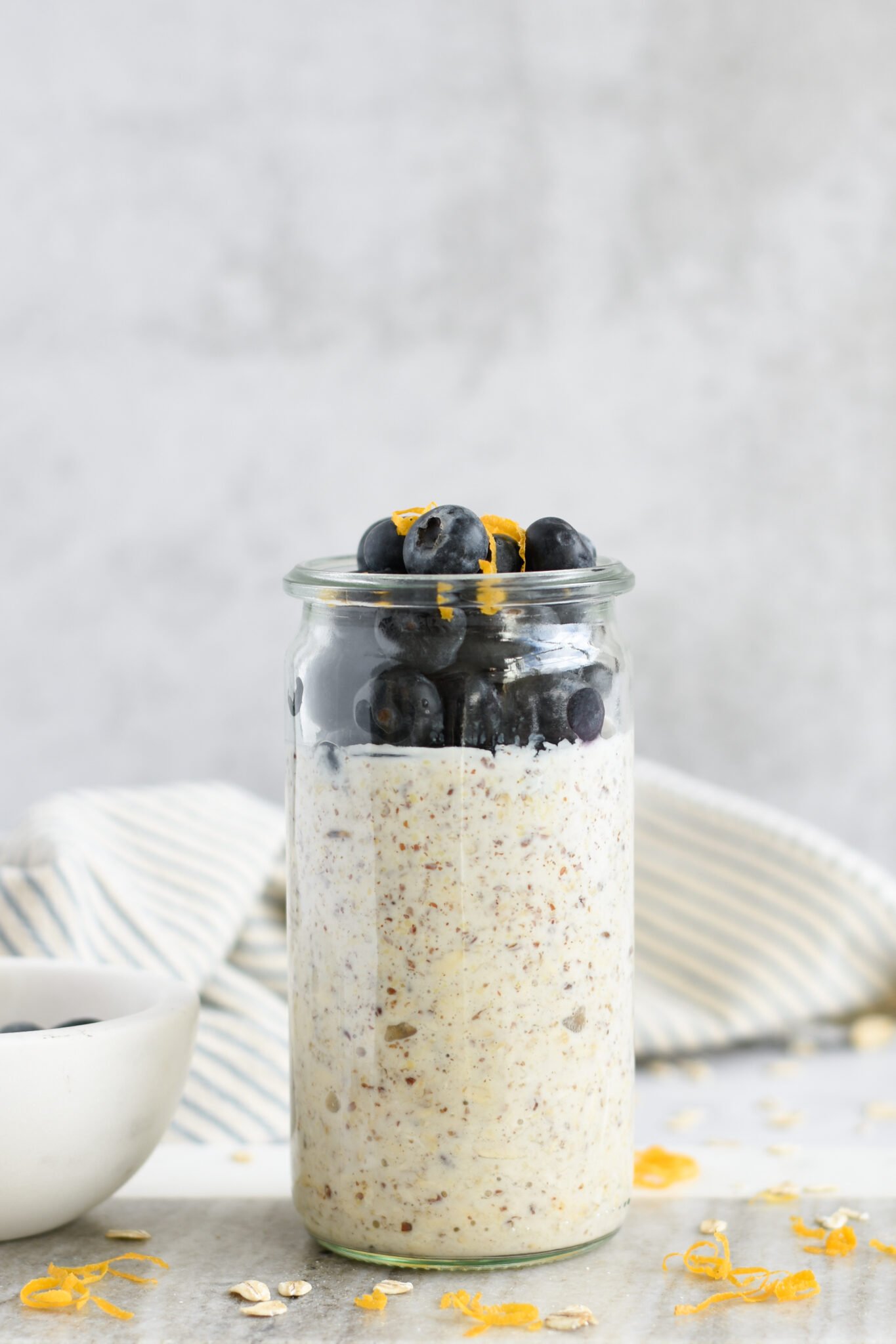 Blueberry & Lemon Overnight Oats - Home Sweet Farm Home