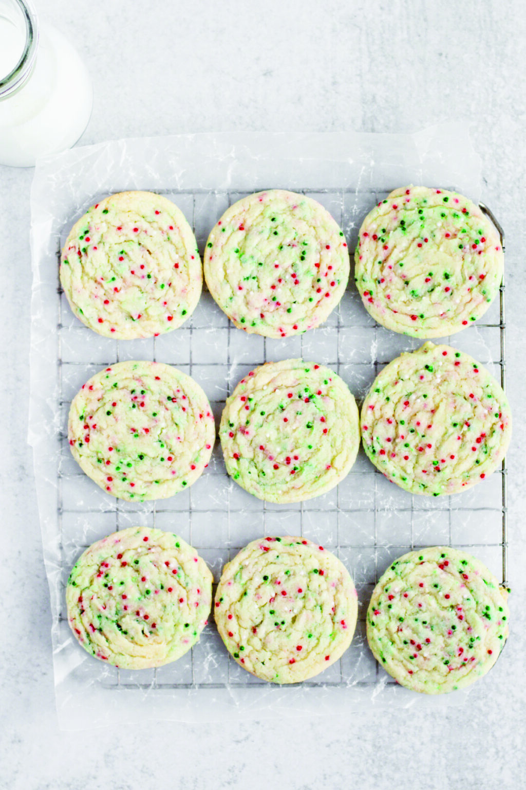 Christmas Sprinkle Funfetti Cookies - Home Sweet Farm Home